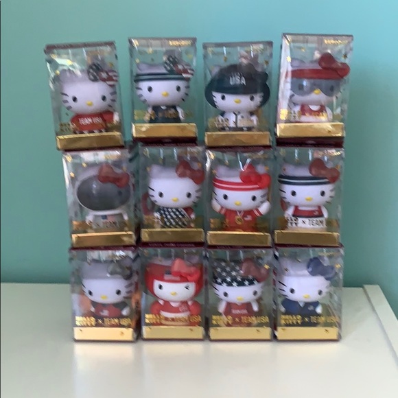 Sanrio | Other | Complete Set Hello Kitty Team Usa Mini Figures | Poshmark
